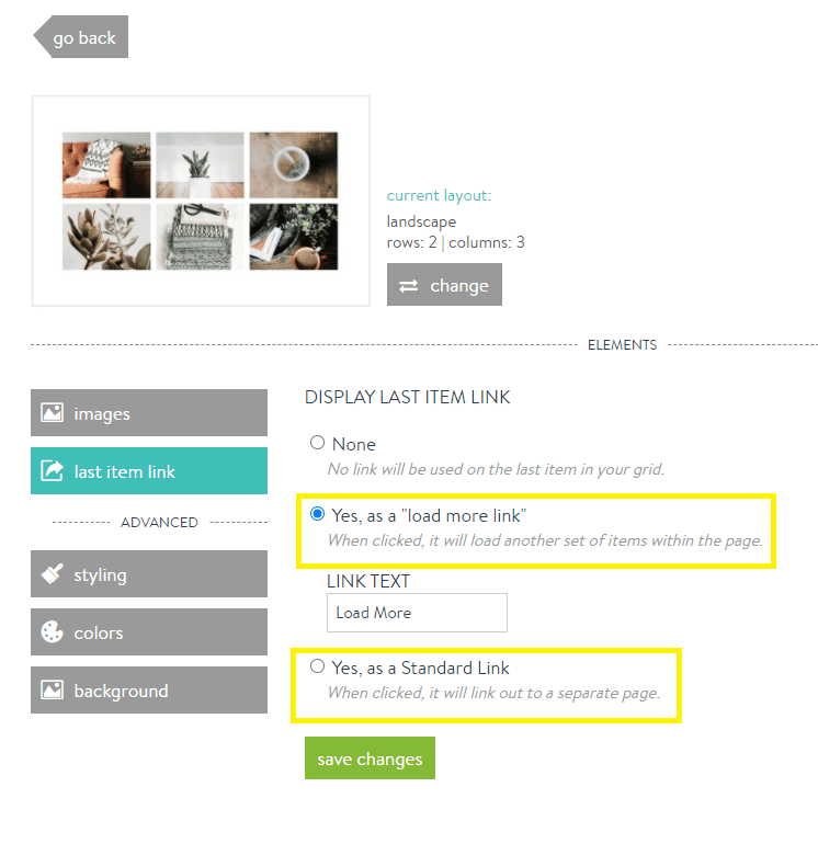 How to enable the Last Item Link - PhotoBiz Knowledge Base
