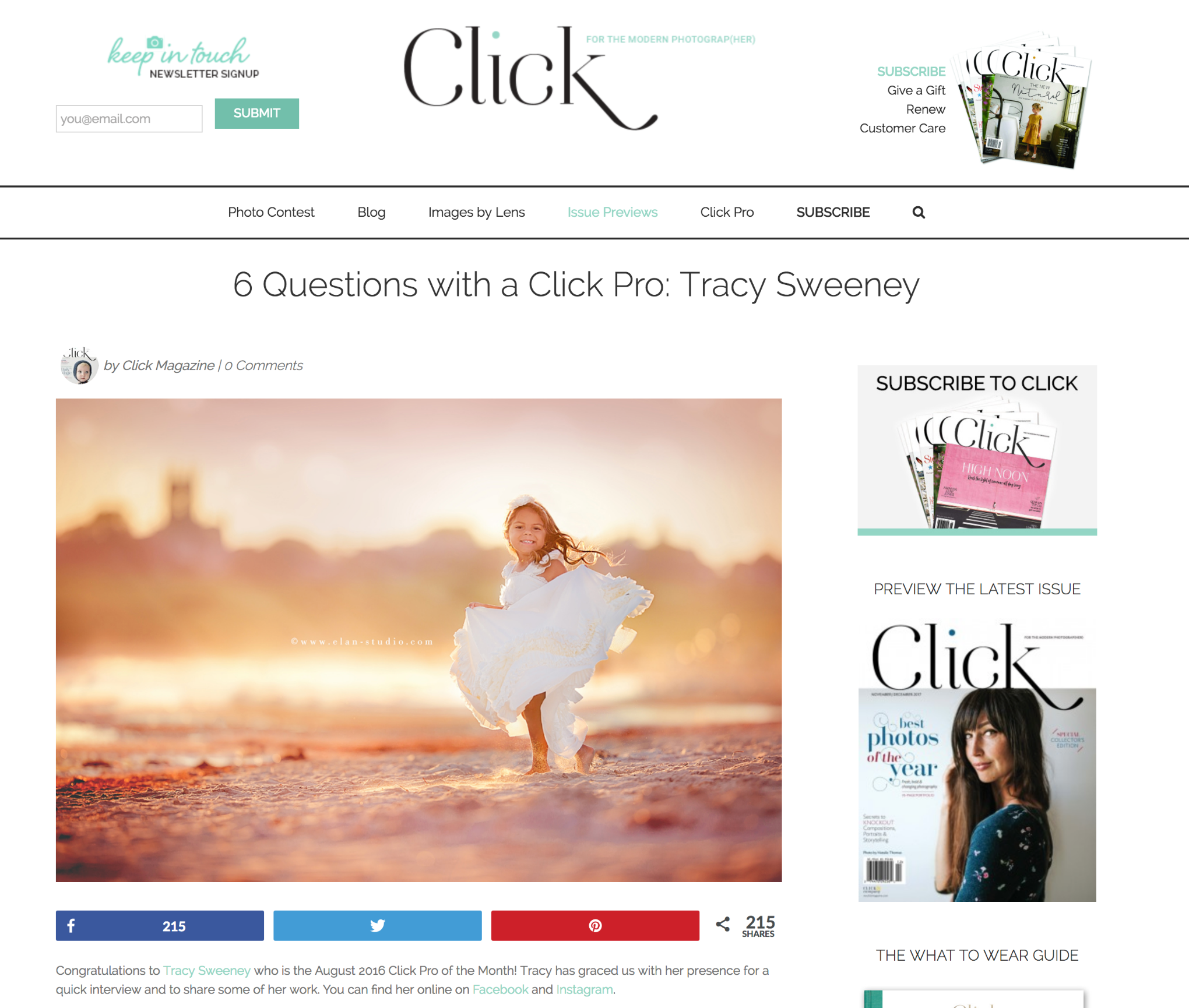 Awards/Press | Elan Studio by Tracy Sweeney