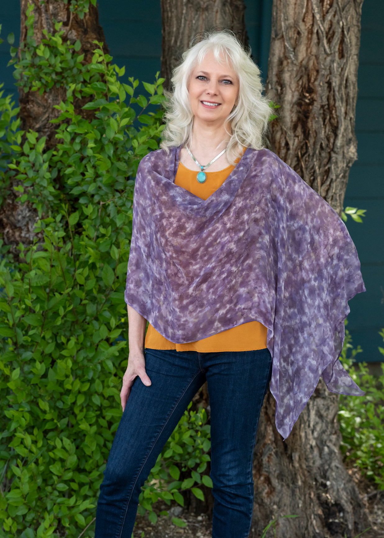 Sapphire Purple Caplet - Lisa Archer Silks