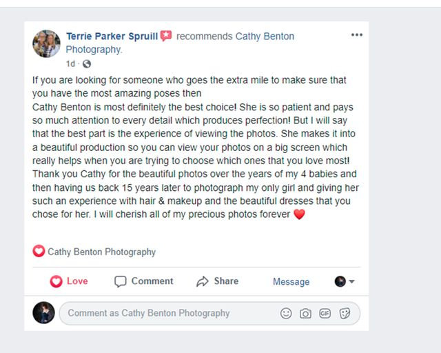 Testimonial from Terri - Cathy Benton