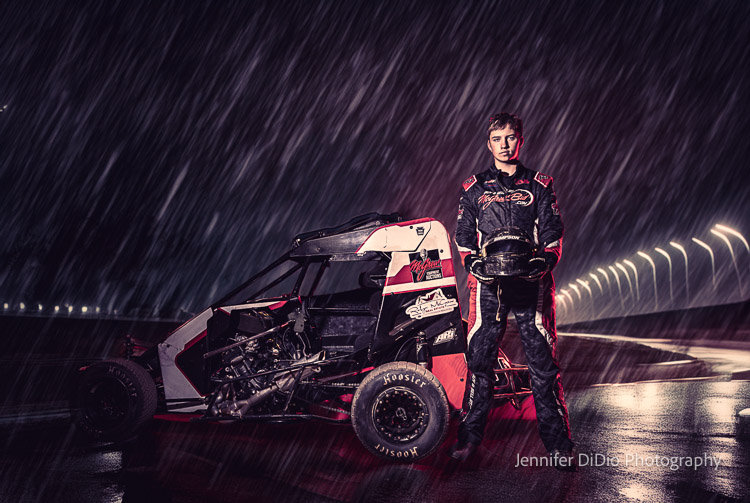 Senior Portraits Grady the sprint car racer - Jennifer DiDio Photography