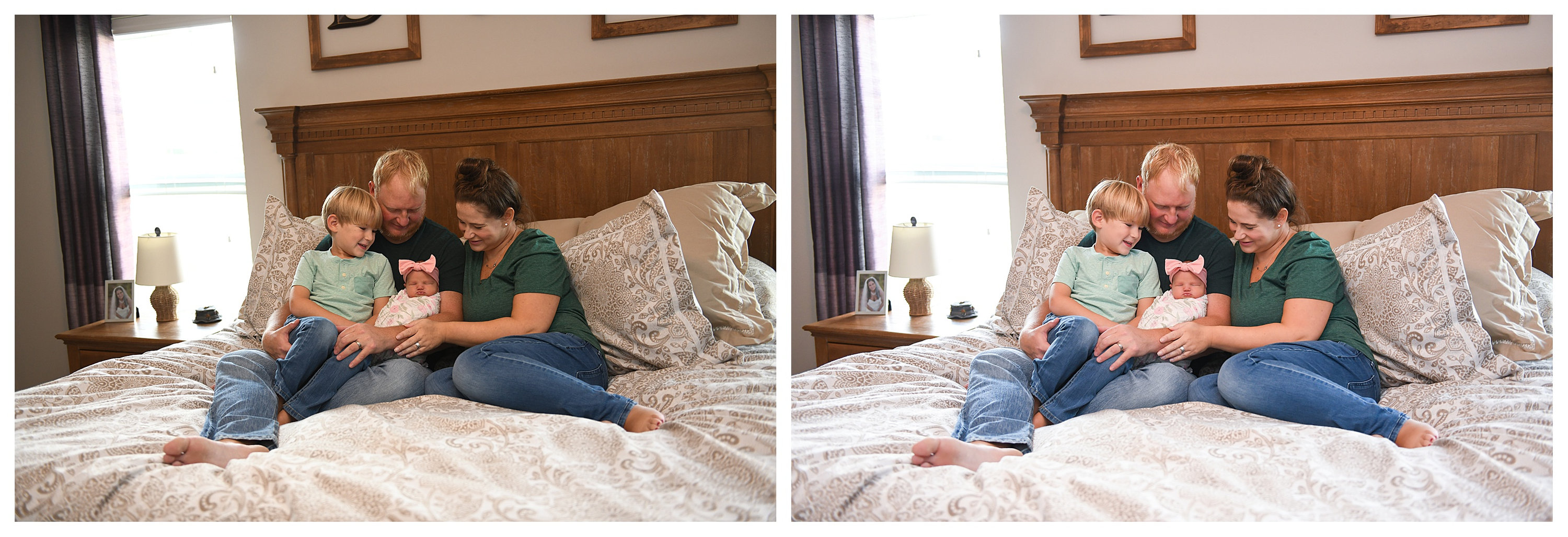 Before & After Newborn Photos | Advance NC Family Session