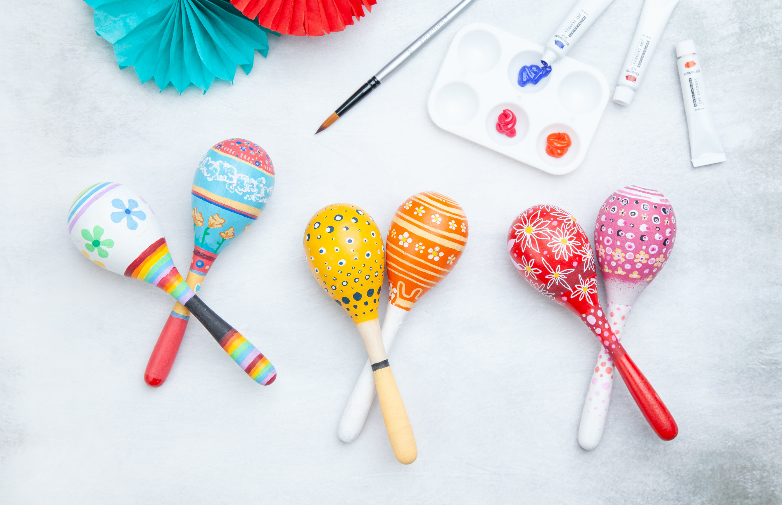 Dragonfly Designs Colorful Maracas for Cinco De Mayo - Candy Coated ...