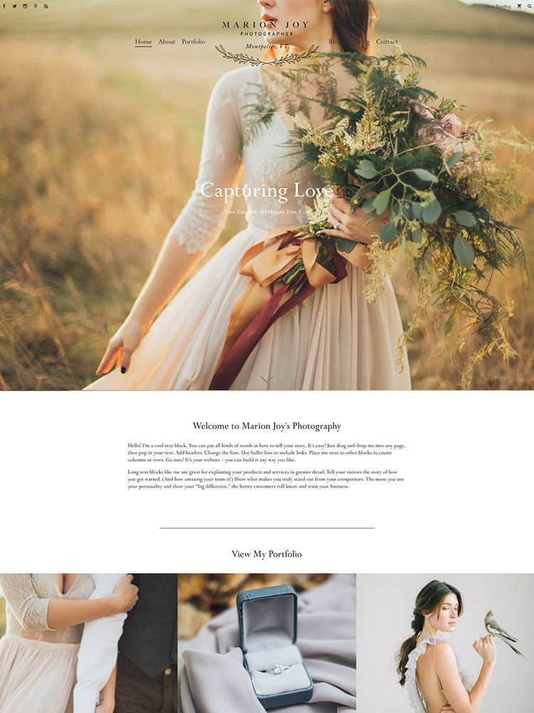 PhotoBiz - Website Templates for Photographers - Photography Website ...