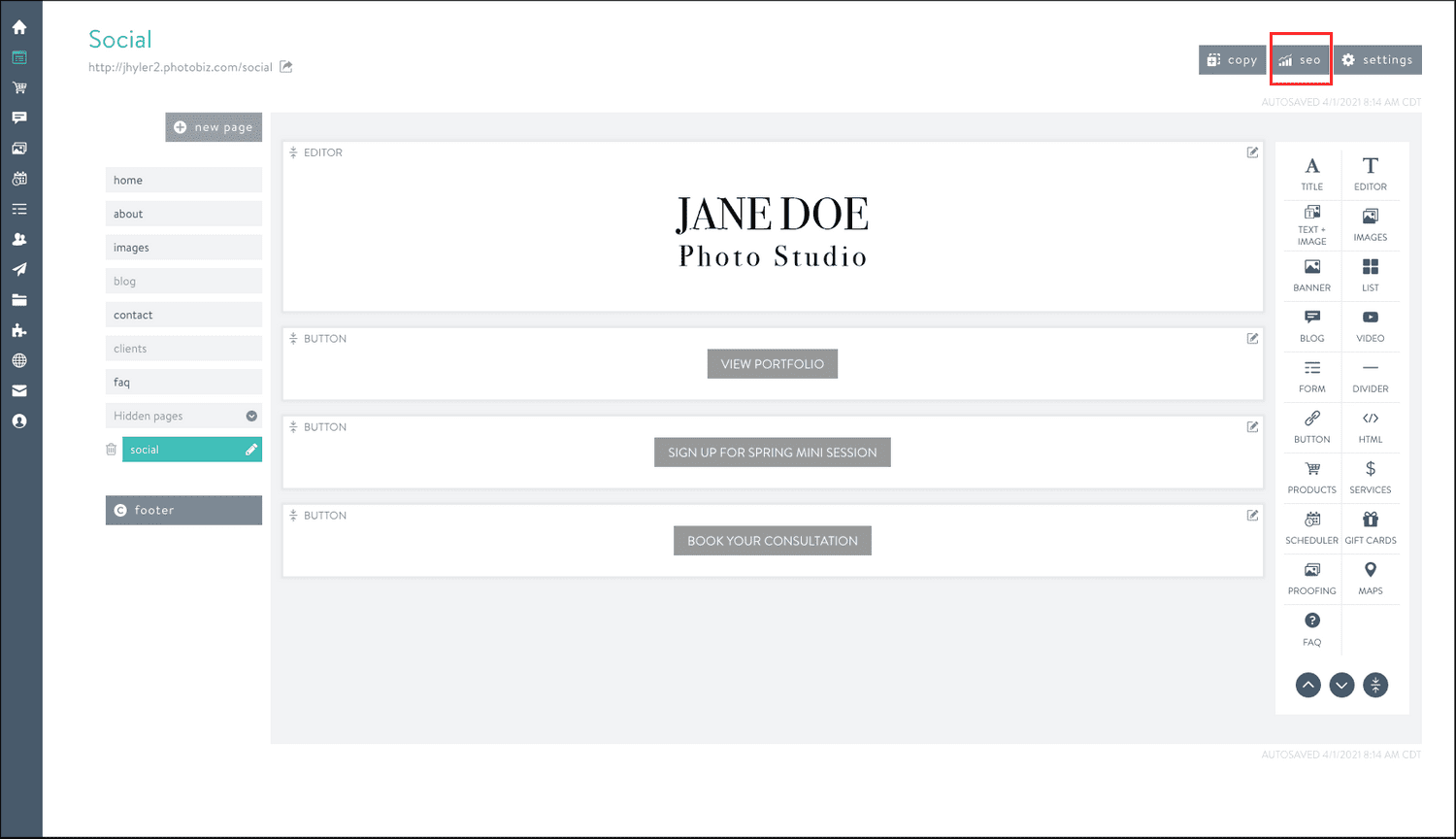 How to Create a Linktree Style Website Landing Page - PhotoBiz ...