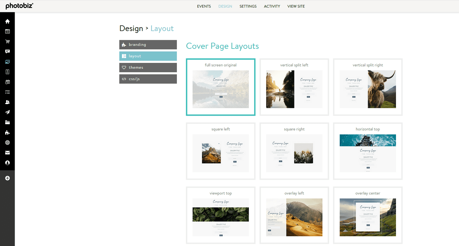 What layout options are available for Client Galleries? - PhotoBiz ...