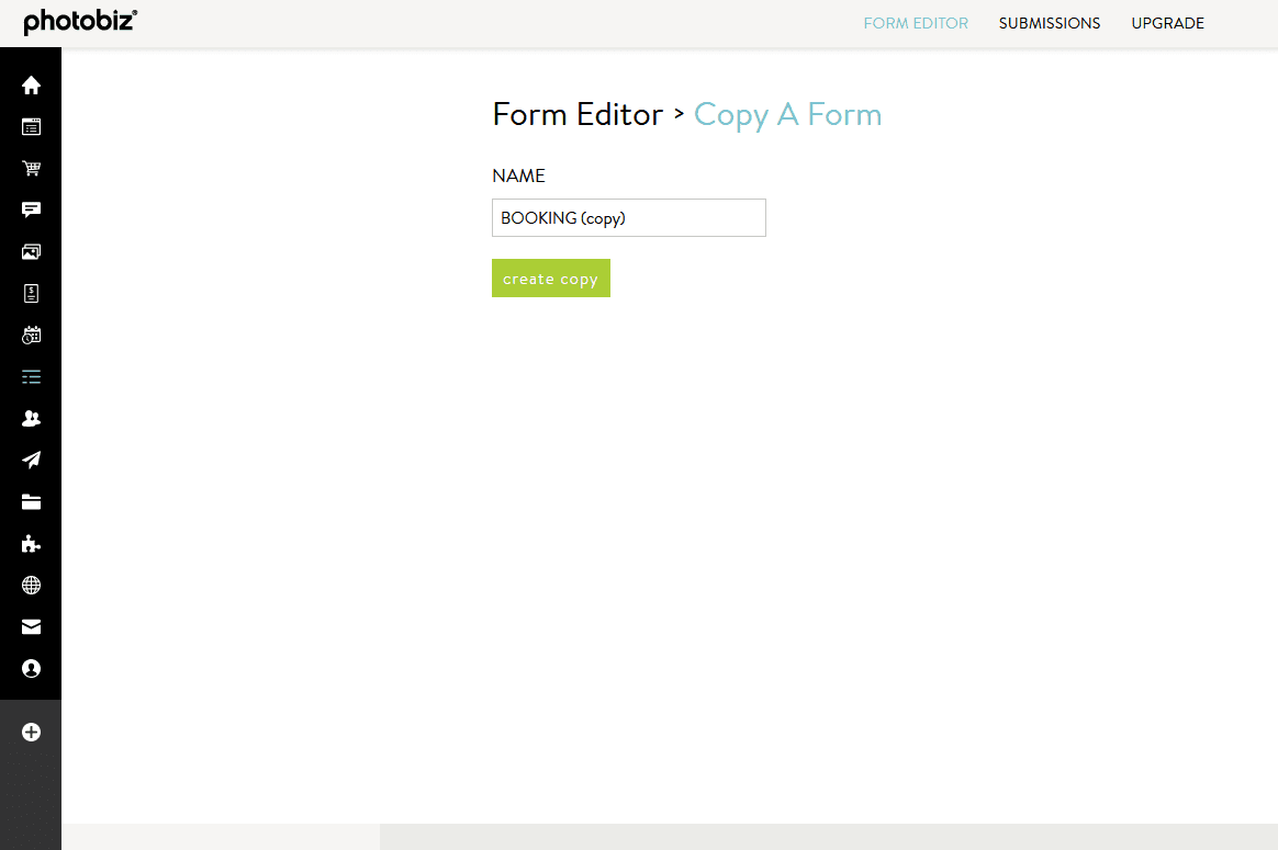 How Can I Copy My Form? - PhotoBiz Knowledge Base