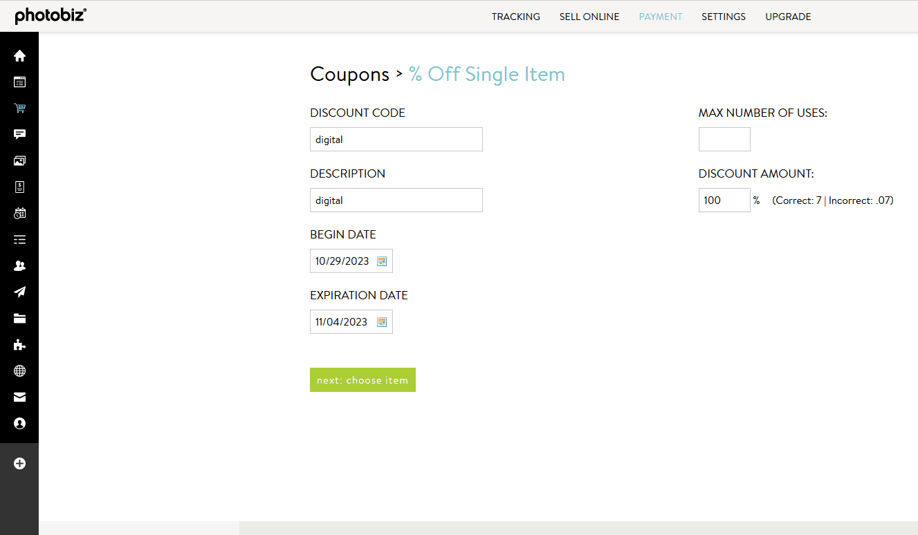 How Can I Set Up Coupons For Digital Images? - PhotoBiz Knowledge Base