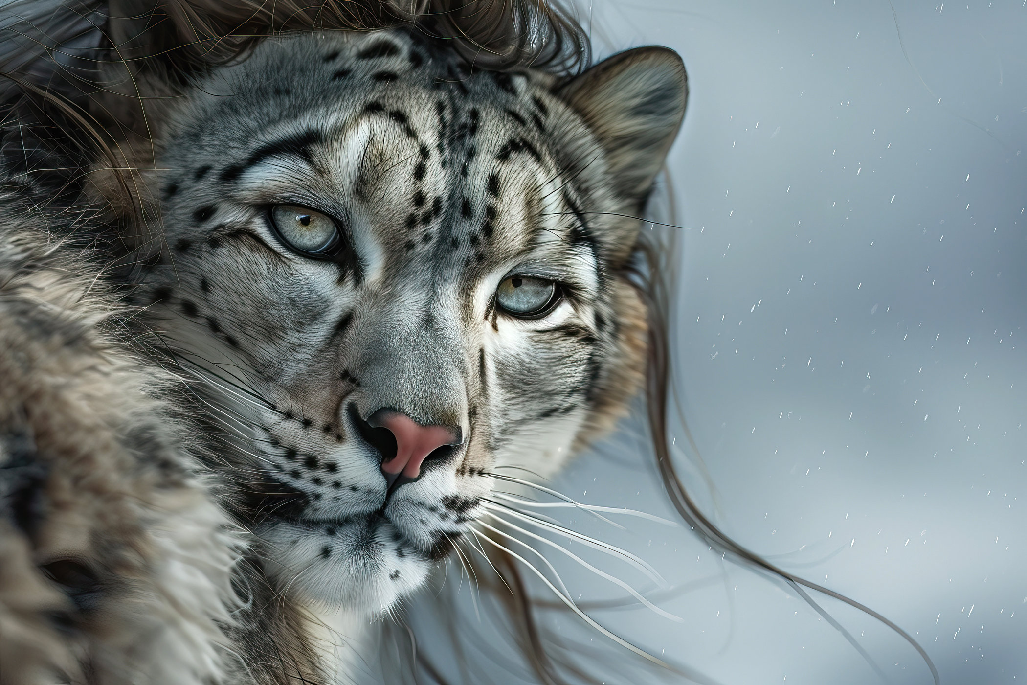 Snow leopard with a human look - Jim Zuckerman photography & photo tours