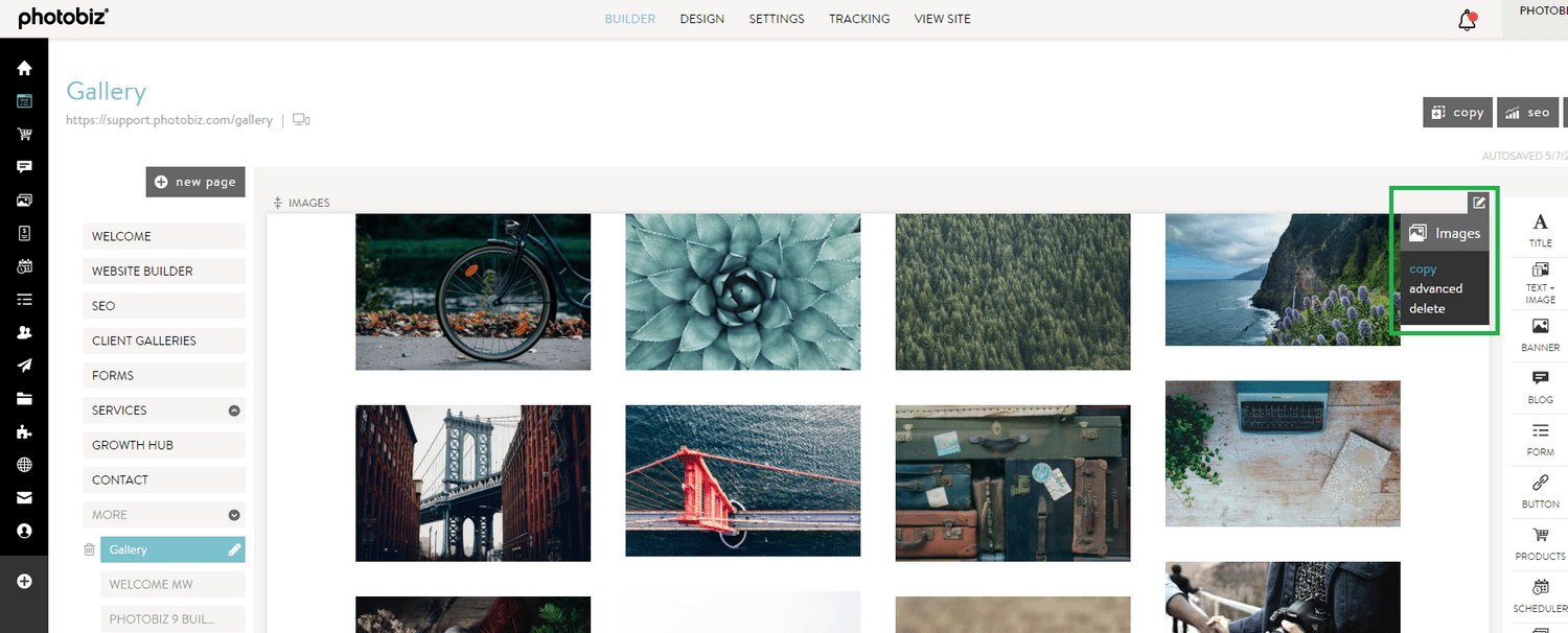 How To Create Copies of Blocks on Website Builder - PhotoBiz Knowledge Base