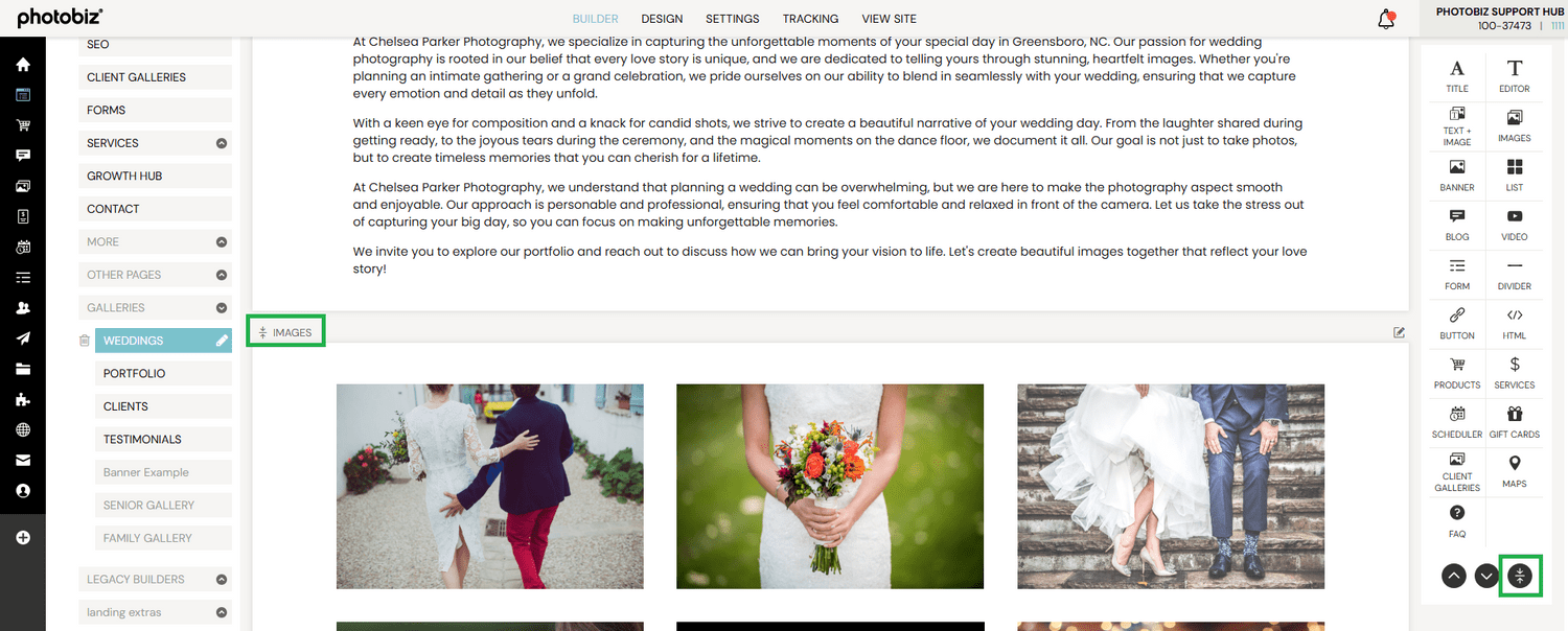 How To Drag Blocks To Move Around On Your Page - PhotoBiz Knowledge Base