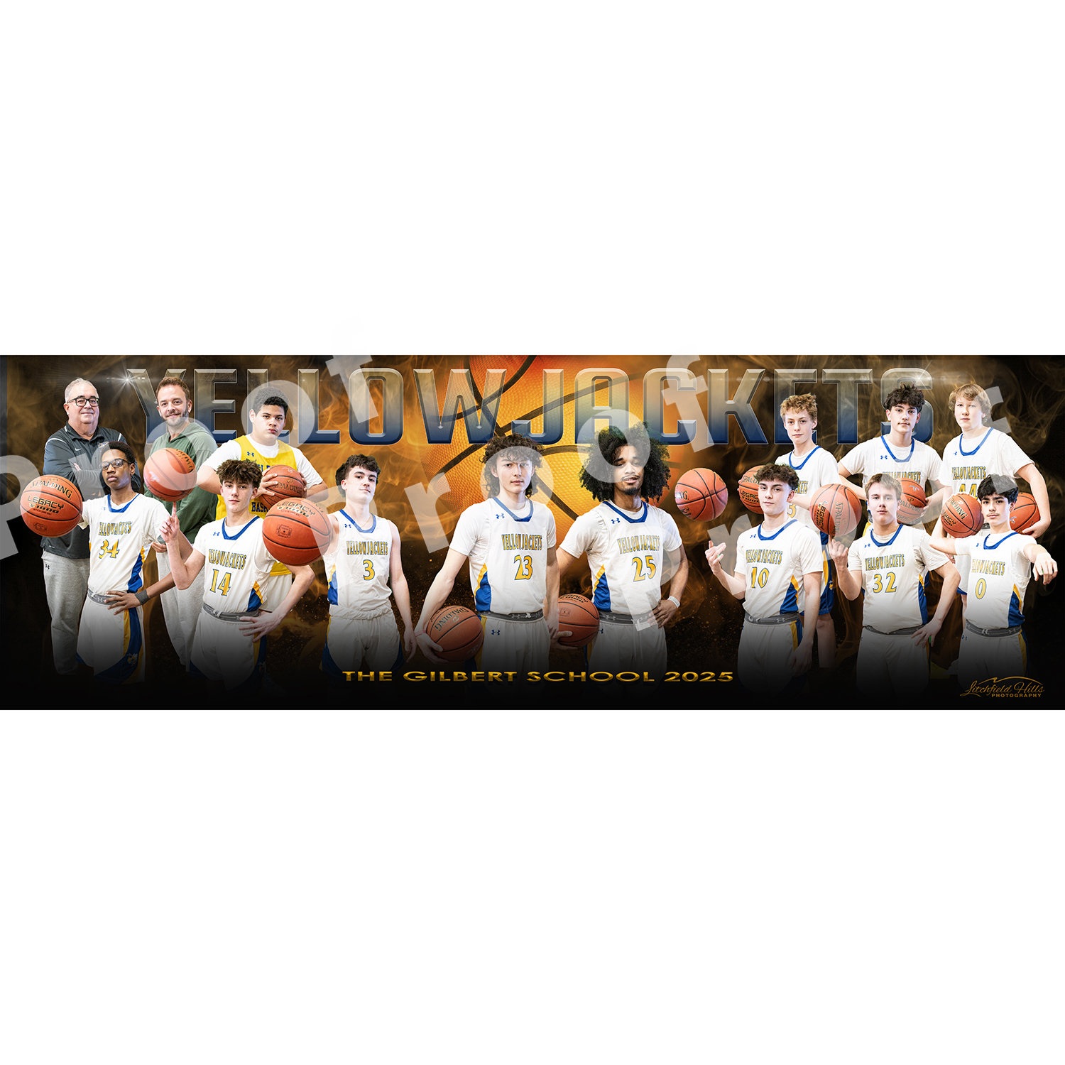 2025 Gilbert Boys Basketball Banner - Litchfield Hills Photography