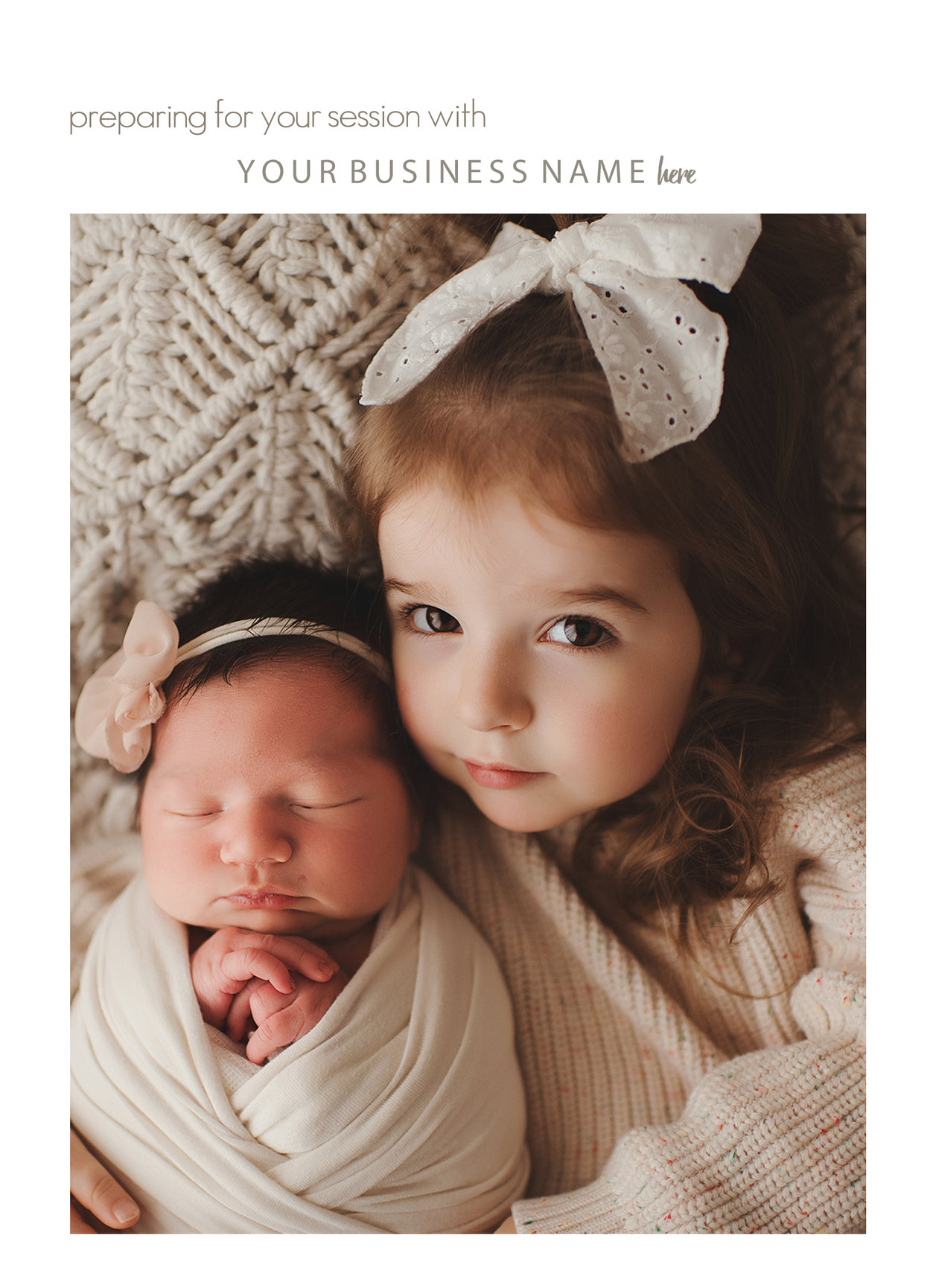 Blank Prep Packet Design Template - Angela Callisto Photography